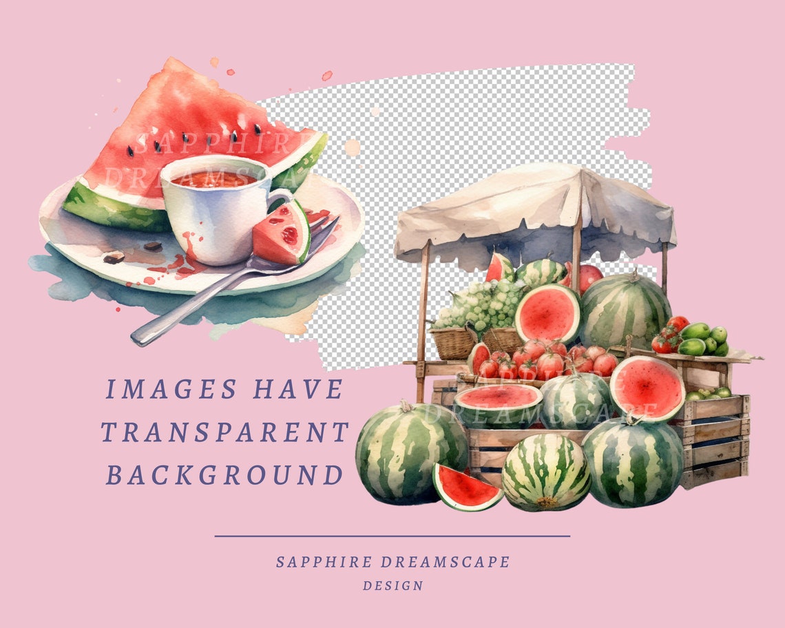 45 Watercolor Watermelon Clipart, High Quality Transparent Pngs ...