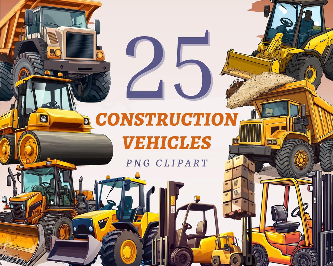 25 Construction Vehicles Clipart, High Quality Transparent Pngs ...