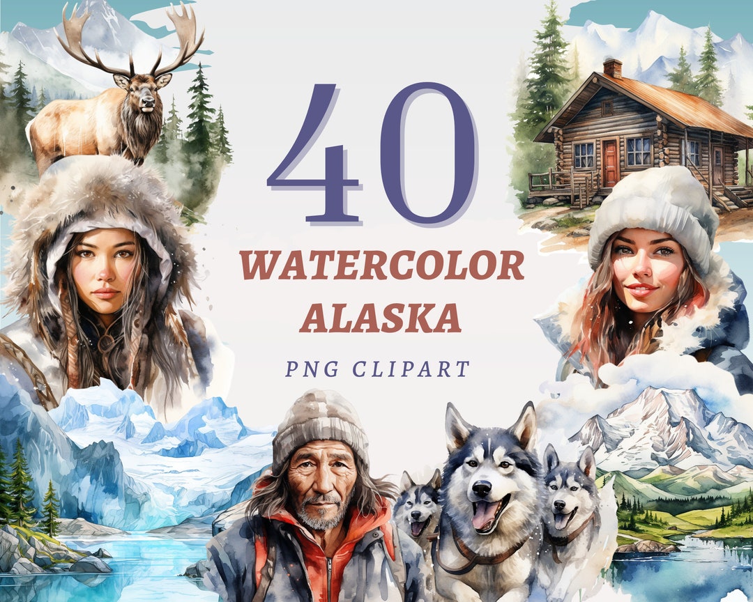 40 Watercolor Alaska Clipart, High Quality Transparent Pngs, Instant ...