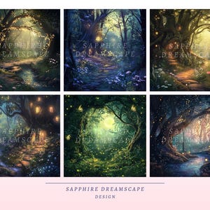 Enchanted Forest Digital Paper, Fantasy Nature Pages, High Quality Jpgs ...