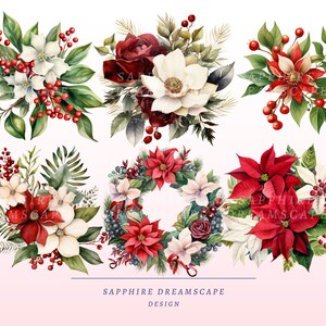 40 Christmas Floral Clipart, High Quality Transparent Pngs, Instant ...