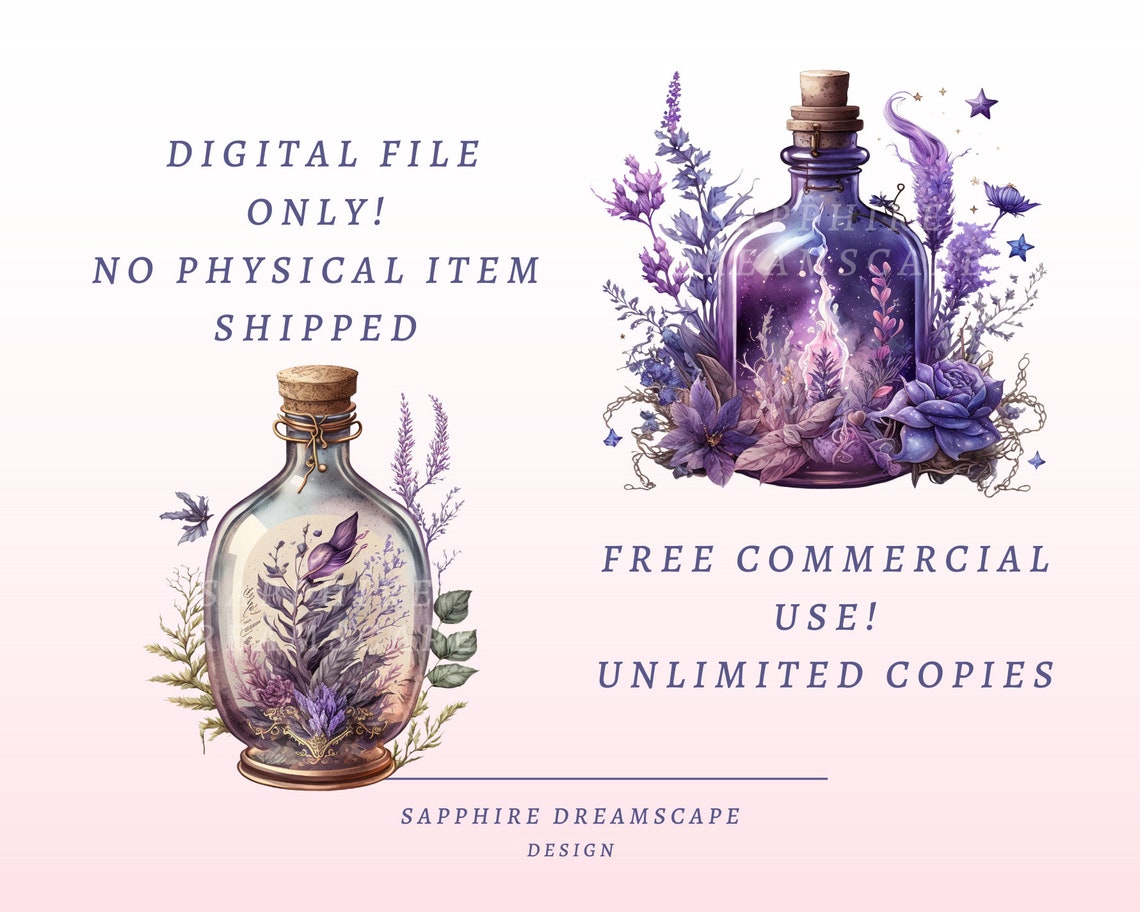 20 Lavender Potions Clipart High Quality Transparent Pngs - Etsy