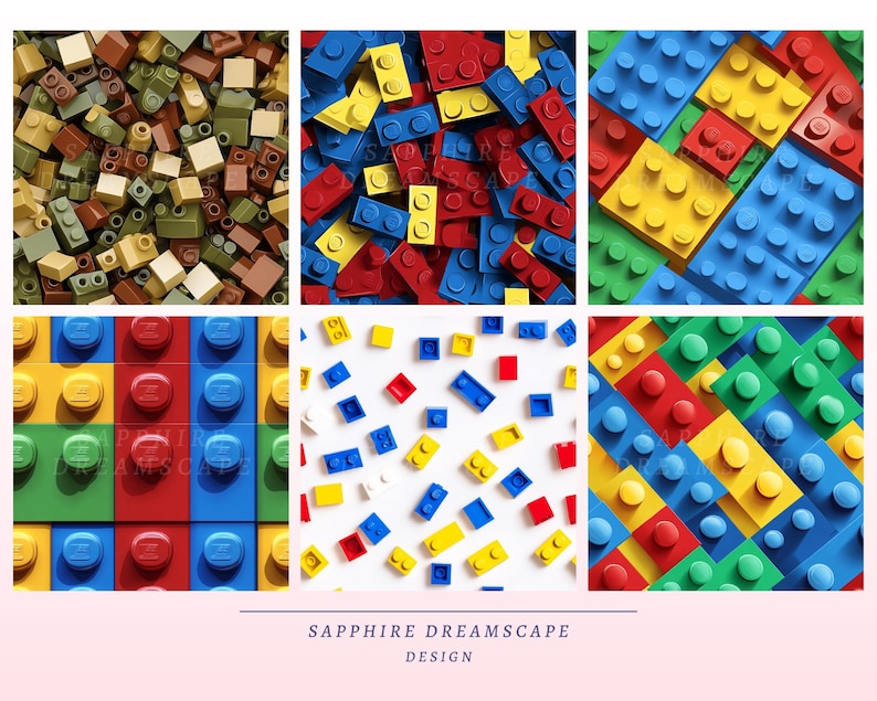 Building Blocks Digital Seamless Paper High Quality Instant Download ...