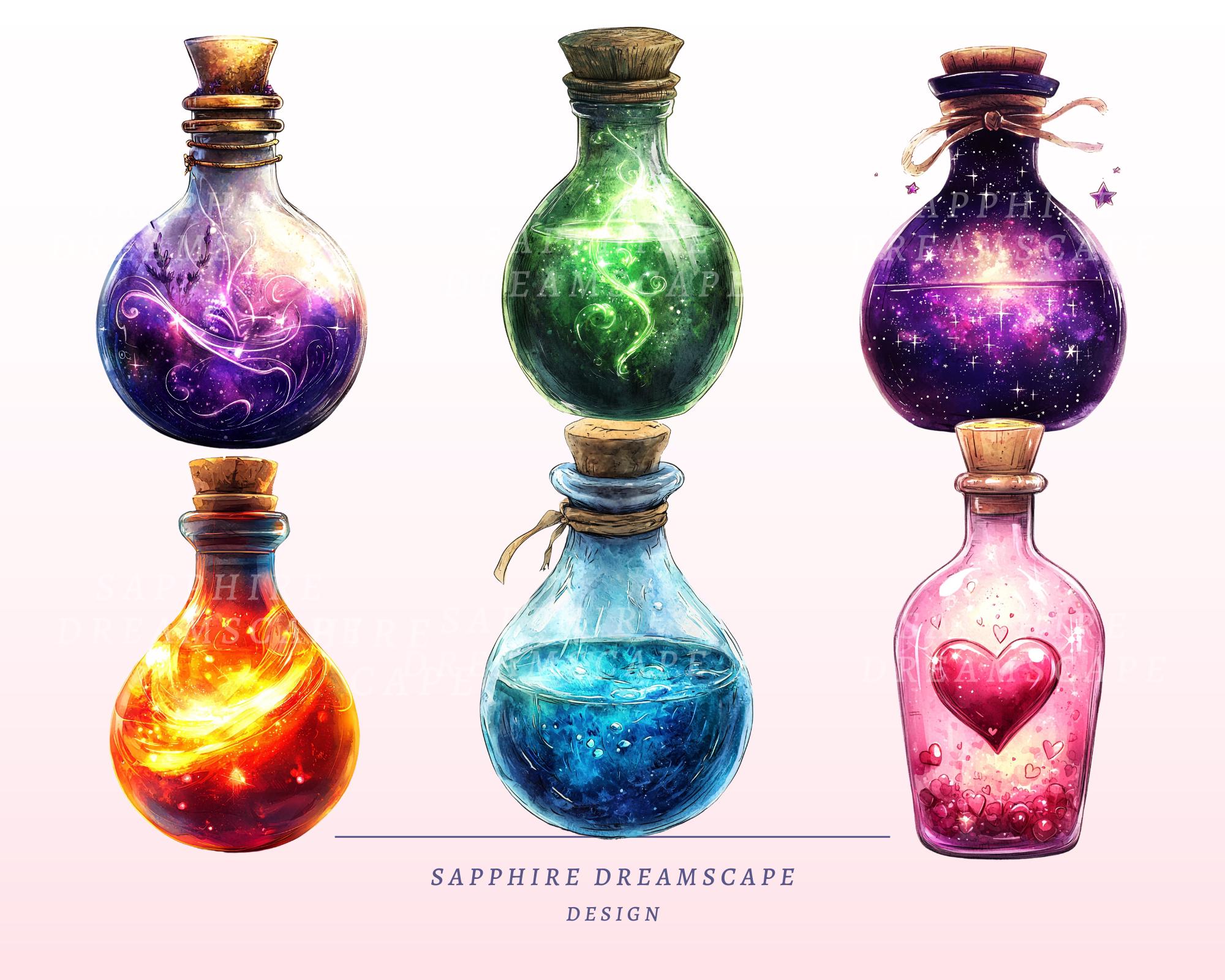35 Vibrant Potions Clipart, High Quality Transparent Pngs, Instant ...
