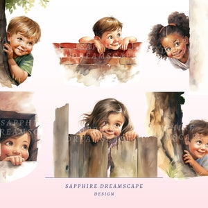 25 Little Kids Peeking Clipart, High Quality Transparent Pngs, Instant ...