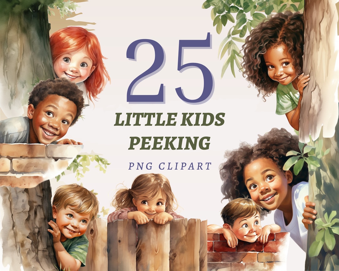 25 Little Kids Peeking Clipart, High Quality Transparent Pngs, Instant ...