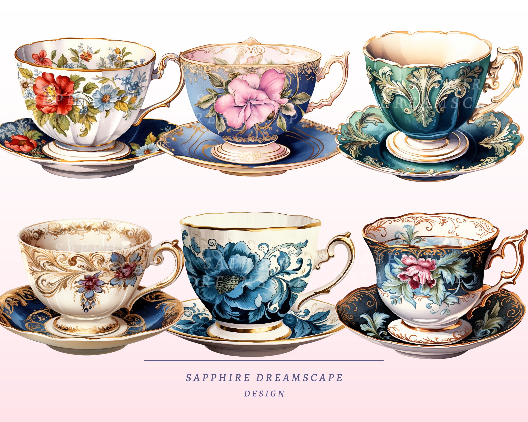 40 Fancy Teacup Clipart, High Quality Transparent Pngs, Instant ...