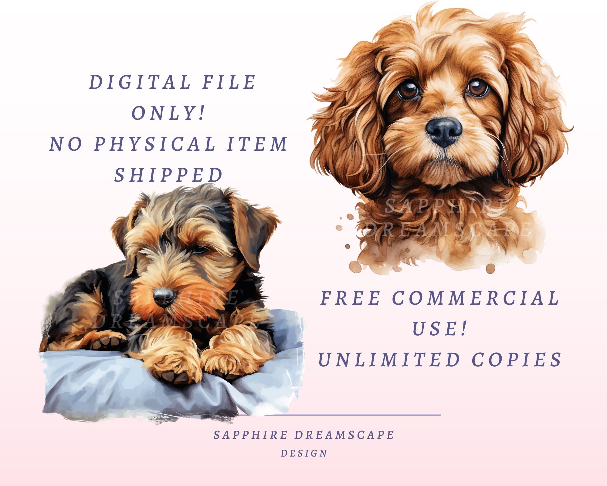35 Doodle Dogs Clipart Set With Watercolor Labradoodle Goldendoodle ...