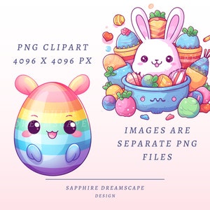 20 Kawaii Easter Clipart, High Quality Transparent Pngs, Instant ...