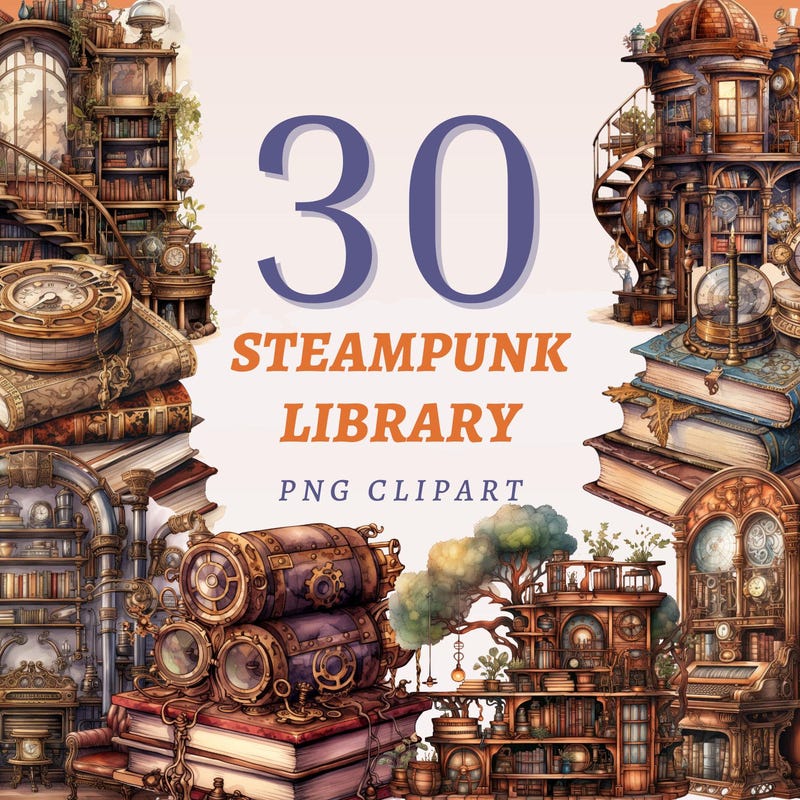 Steampunk Library Decor - Etsy