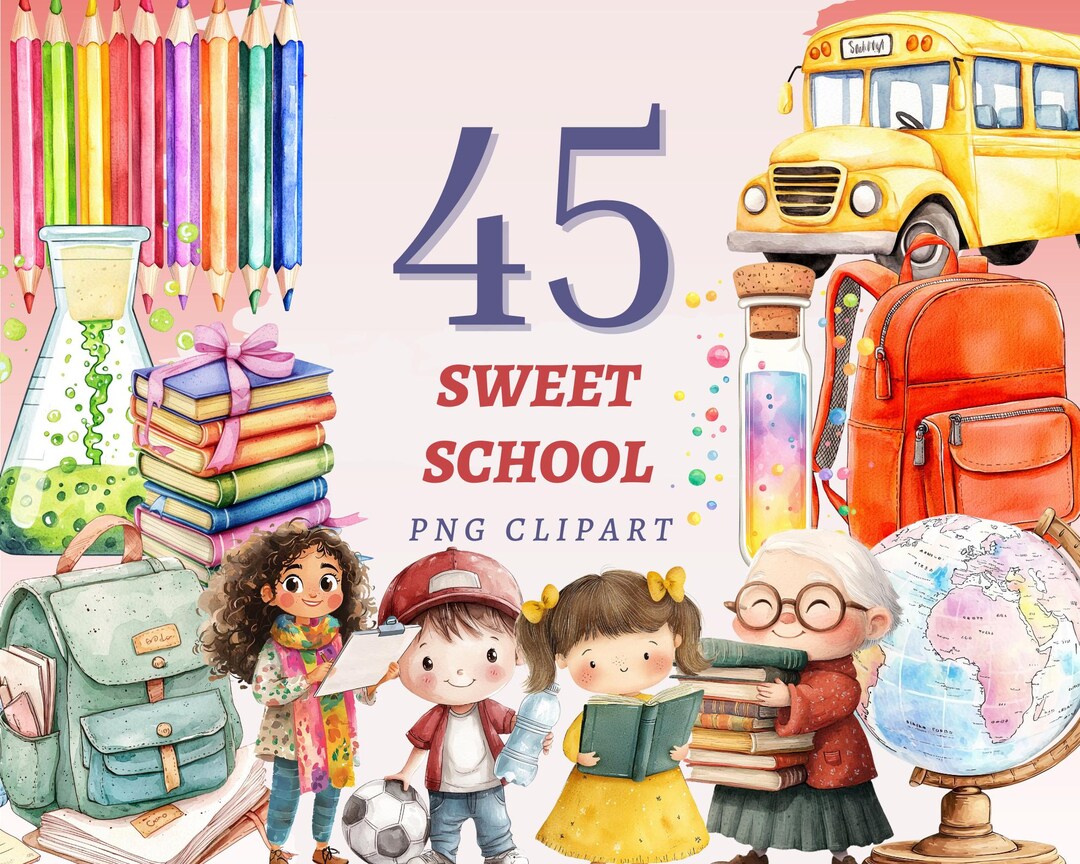 45 Sweet School Clipart, High Quality Transparent Pngs, Instant ...