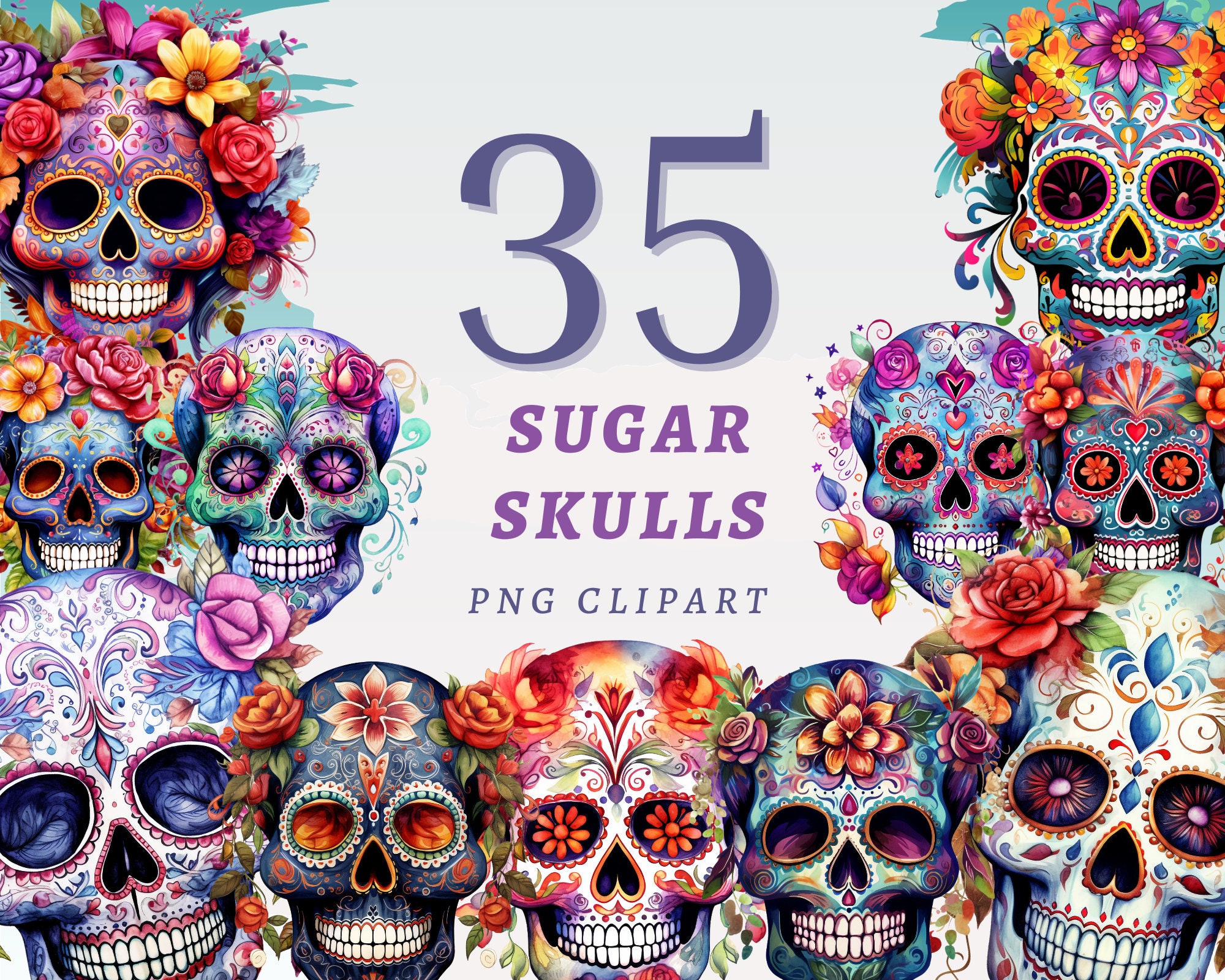 35 Sugar Skulls Clipart High Quality Transparent Pngs - Etsy Australia