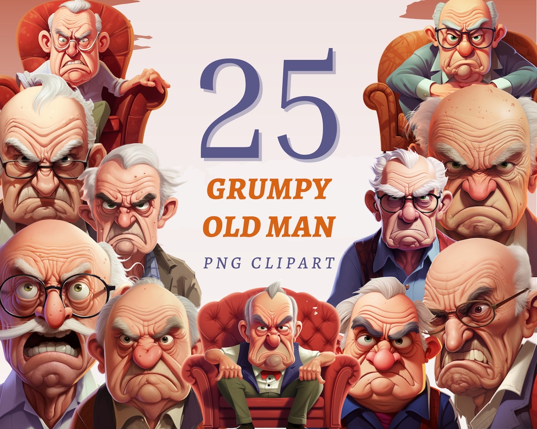 25 Grumpy Old Man Clipart, High Quality Transparent Pngs, Instant ...