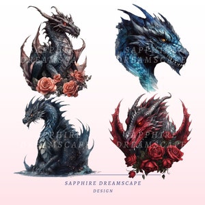 20 Gothic Dragons Clipart, High Quality Transparent Pngs, Instant ...