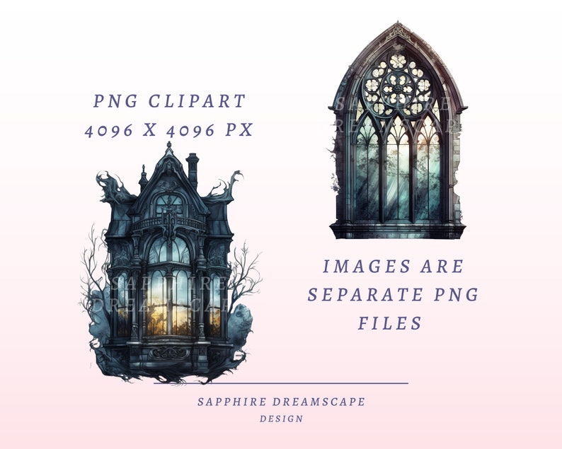 15 Gothic Windows Clipart High Quality Transparent Pngs - Etsy
