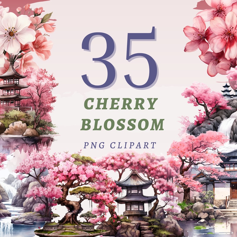 Cherry Blossom Tree Art Work - Etsy UK