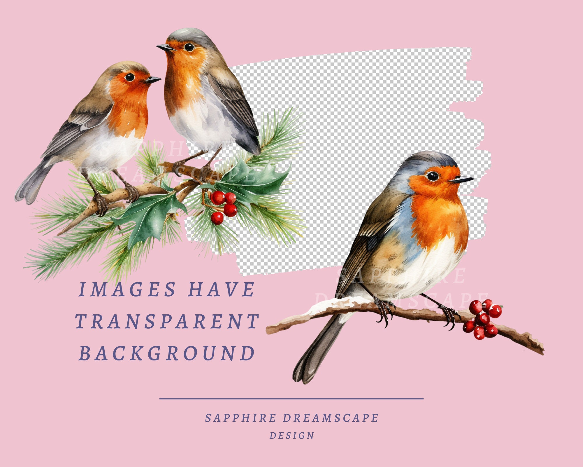 35 Christmas Robin Clipart High Quality Transparent Pngs - Etsy