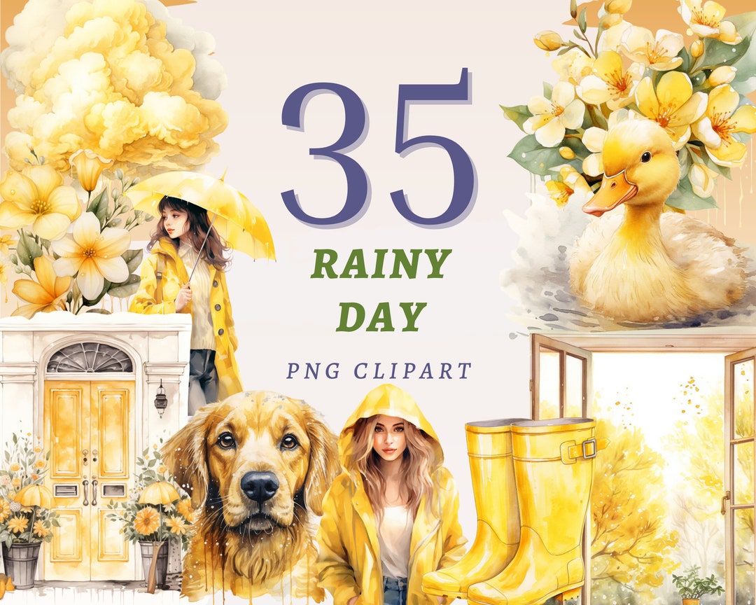 35 Rainy Day Clipart, High Quality Transparent Pngs, Instant Download ...