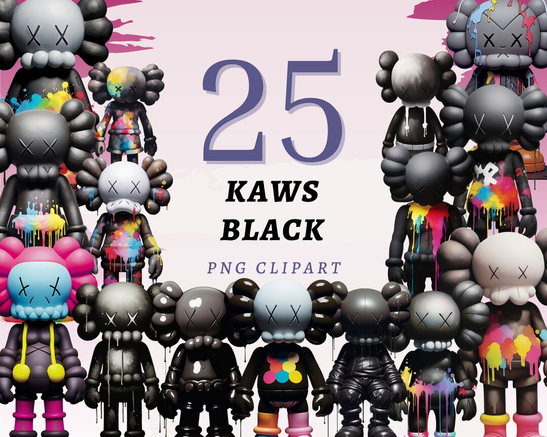 25 Kaws Black Clipart, PNG transparentes de alta calidad con descarga ...