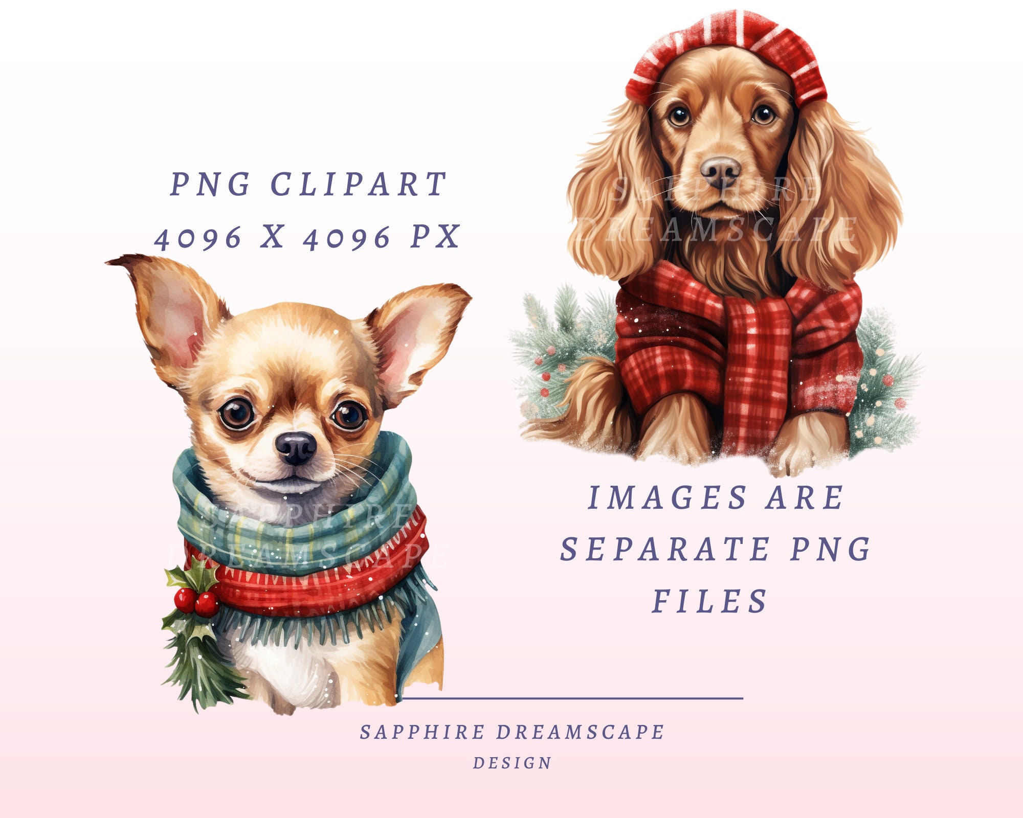 45 Christmas Dogs Clipart, High Quality Transparent Pngs, Instant ...
