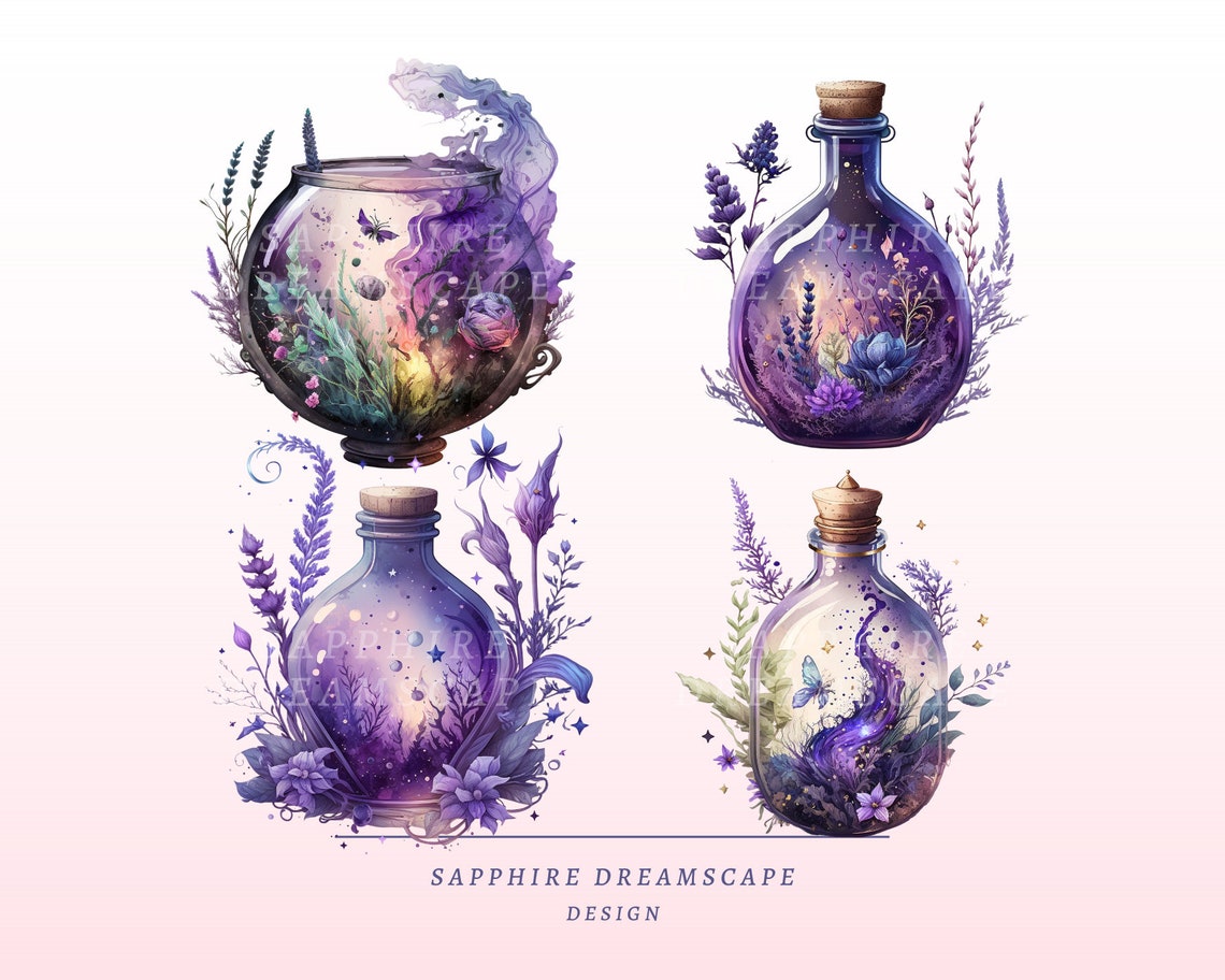 20 Lavender Potions Clipart High Quality Transparent Pngs - Etsy