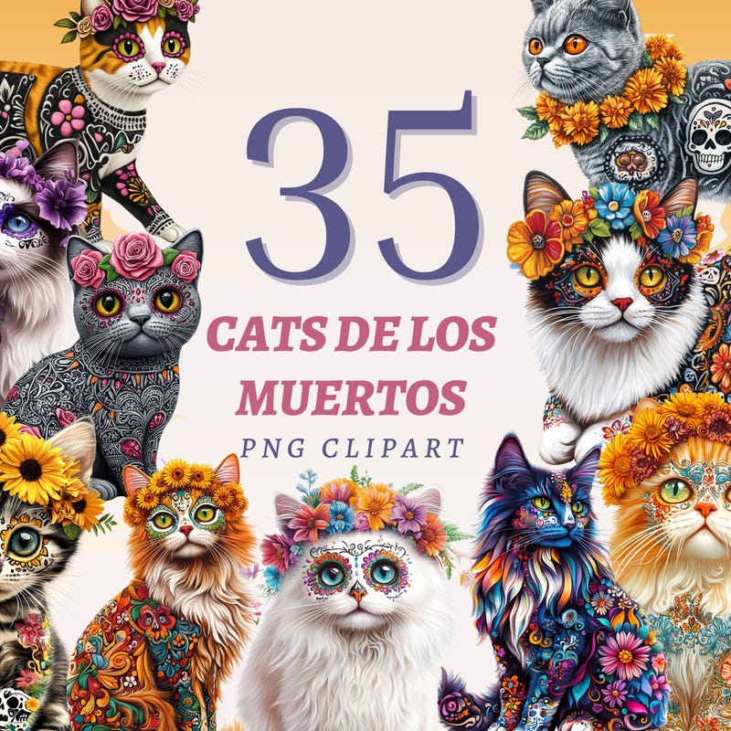 Day of the Dead Cat - Etsy