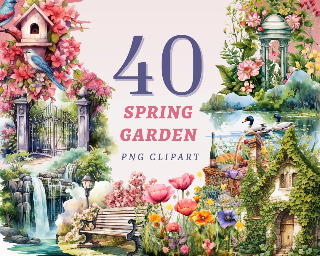 40 Spring Garden Clipart, High Quality Transparent Pngs, Instant ...