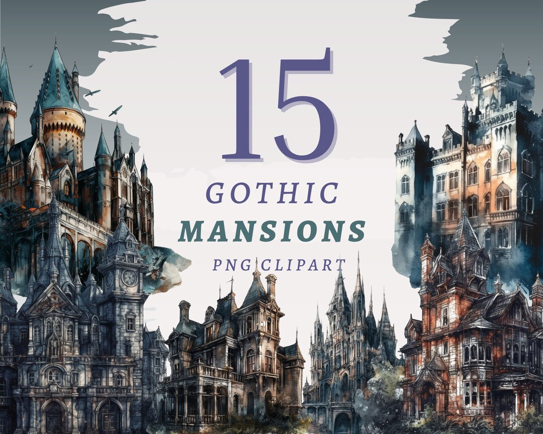 15 Gothic Mansions Clipart, High Quality Transparent Pngs, Instant ...