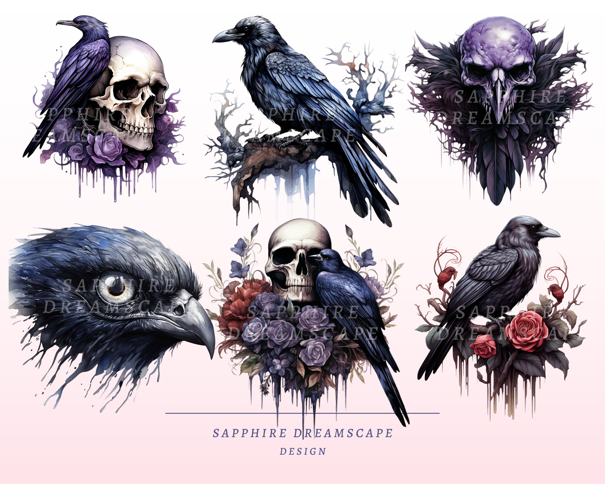 40 Gothic Ravens Clipart, High Quality Transparent Pngs, Instant ...