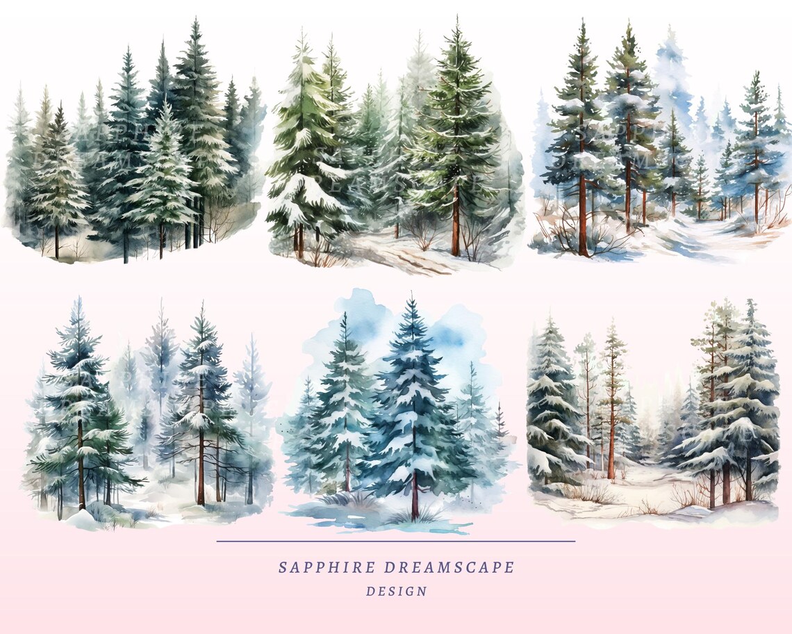 35 Winter Pine Tree Clipart, High Quality Transparent Pngs, Instant ...