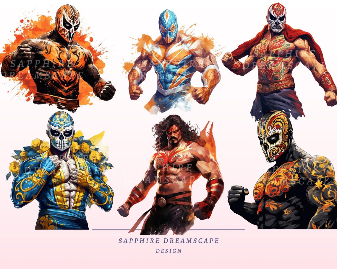 35 Colorful Luchadores Clipart, High Quality Transparent Pngs, Instant ...