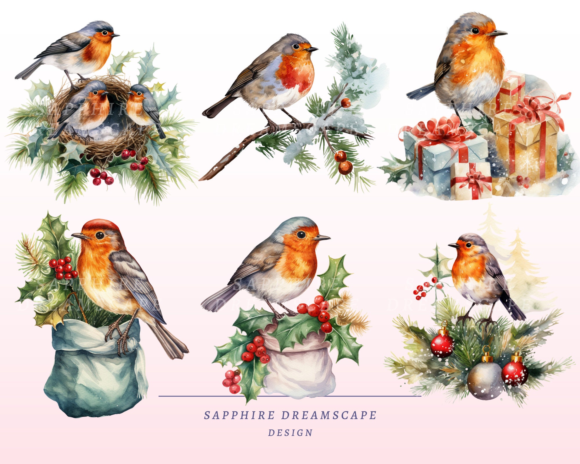 35 Christmas Robin Clipart High Quality Transparent Pngs - Etsy