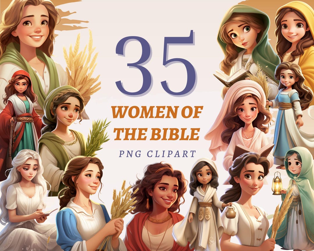 35 Women of the Bible Clipart, High Quality Transparent Pngs, Instant ...