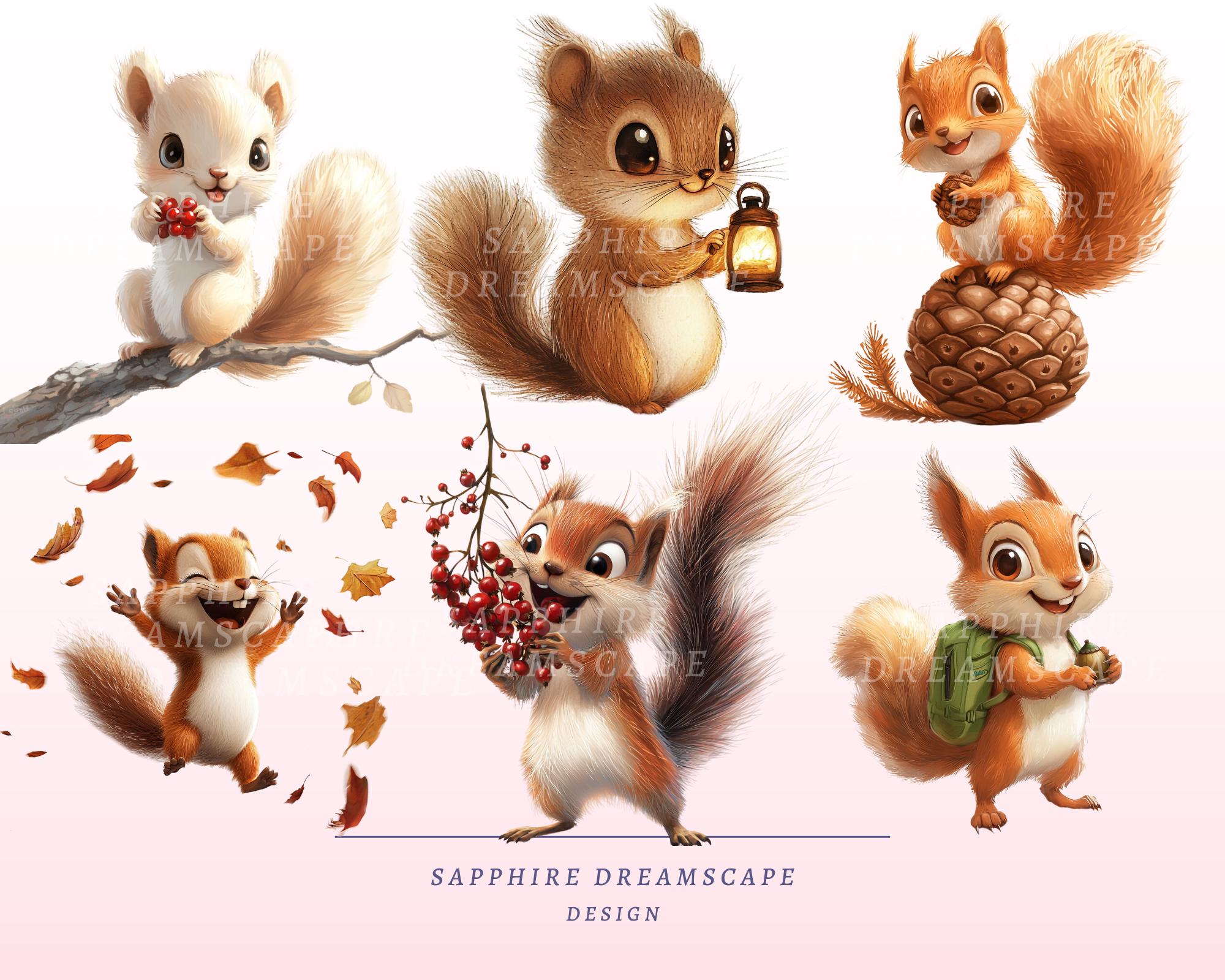 35 Adorable Squirrels Clipart, High Quality Transparent Pngs, Instant ...