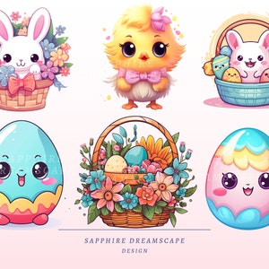 20 Kawaii Easter Clipart, High Quality Transparent Pngs, Instant ...