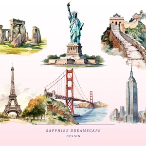 50 World Landmarks Clipart, High Quality Transparent Pngs, Instant ...