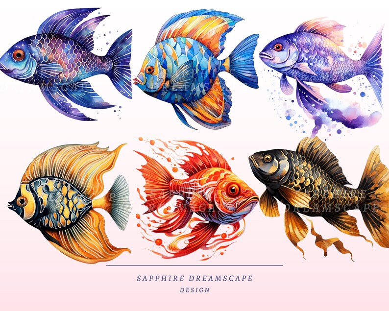 35 Colorful Fish Clipart, High Quality Transparent Pngs, Instant ...