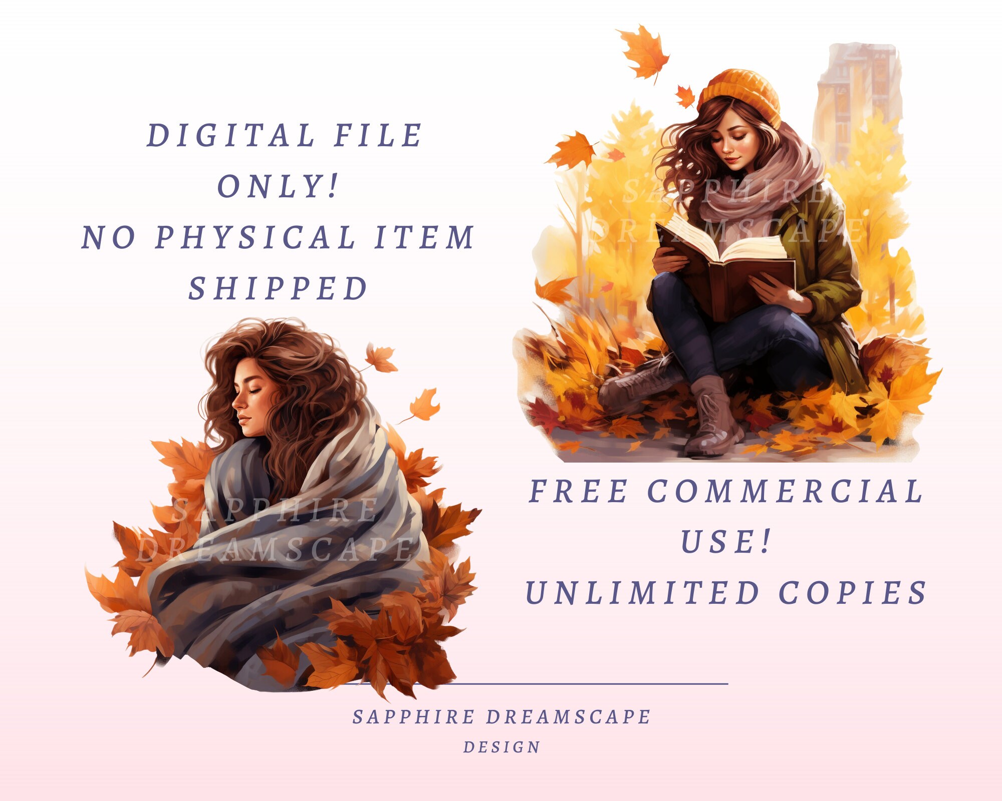 25 Autumn Girl Clipart, High Quality Transparent Pngs, Instant Download ...