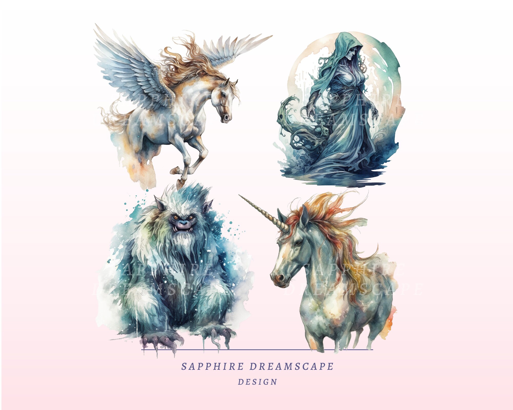 20 Mythological Creatures Clipart High Quality Transparent - Etsy Finland