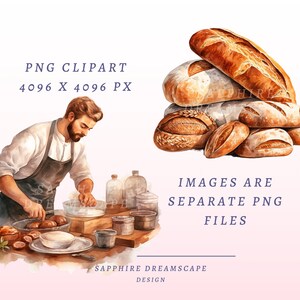 30 Watercolor Bakery Clipart, High Quality Transparent Pngs, Instant ...
