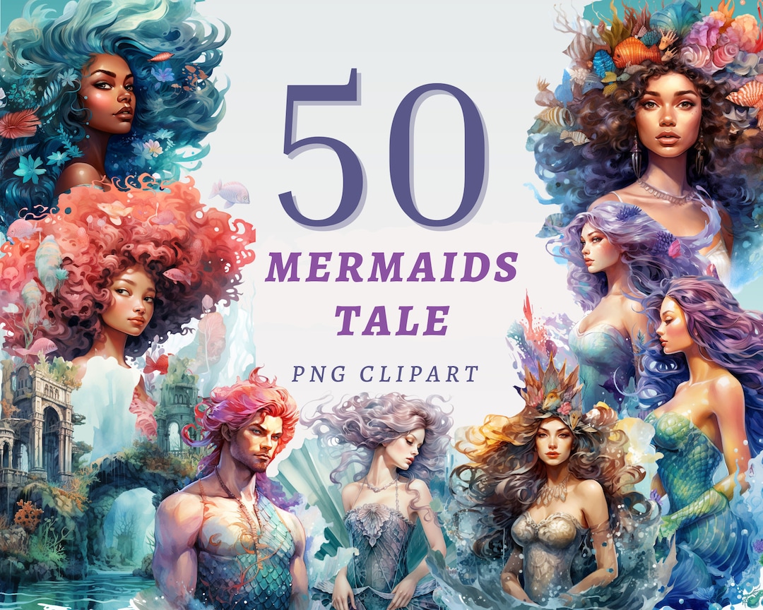 50 Mermaids Tale Clipart, High Quality Transparent Pngs, Instant ...