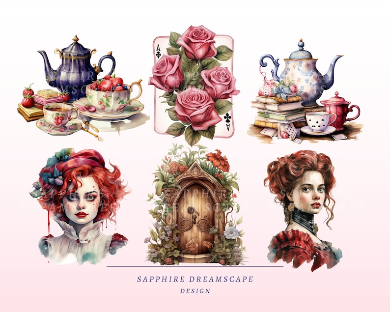 50 Alice in Wonderland Clipart High Quality Transparent Pngs - Etsy