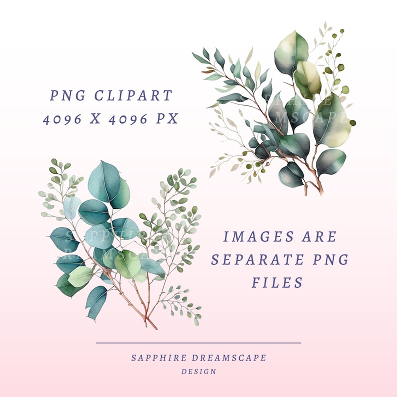 20 Watercolor Greenery Clipart High Quality Transparent Pngs - Etsy