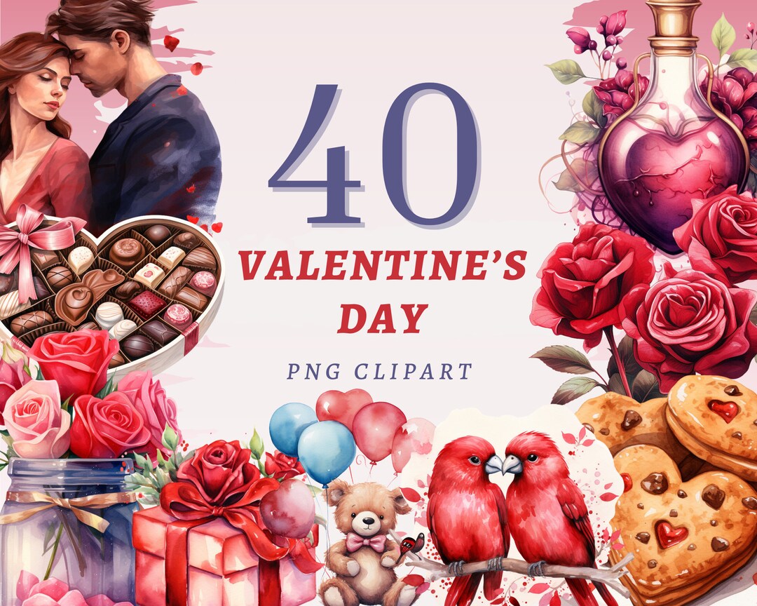 40 Valentine's Day Clipart, High Quality Transparent Pngs, Instant ...