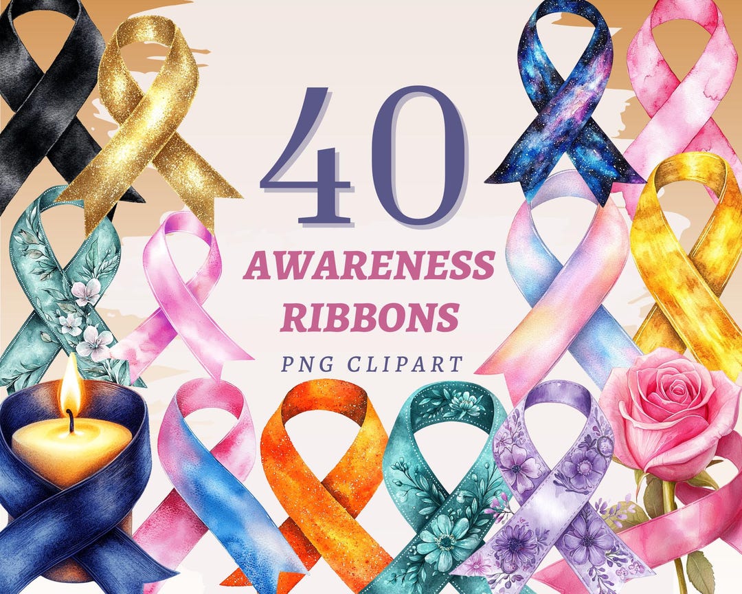 40 Awareness Ribbons Clipart, High Quality Transparent Pngs, Instant ...