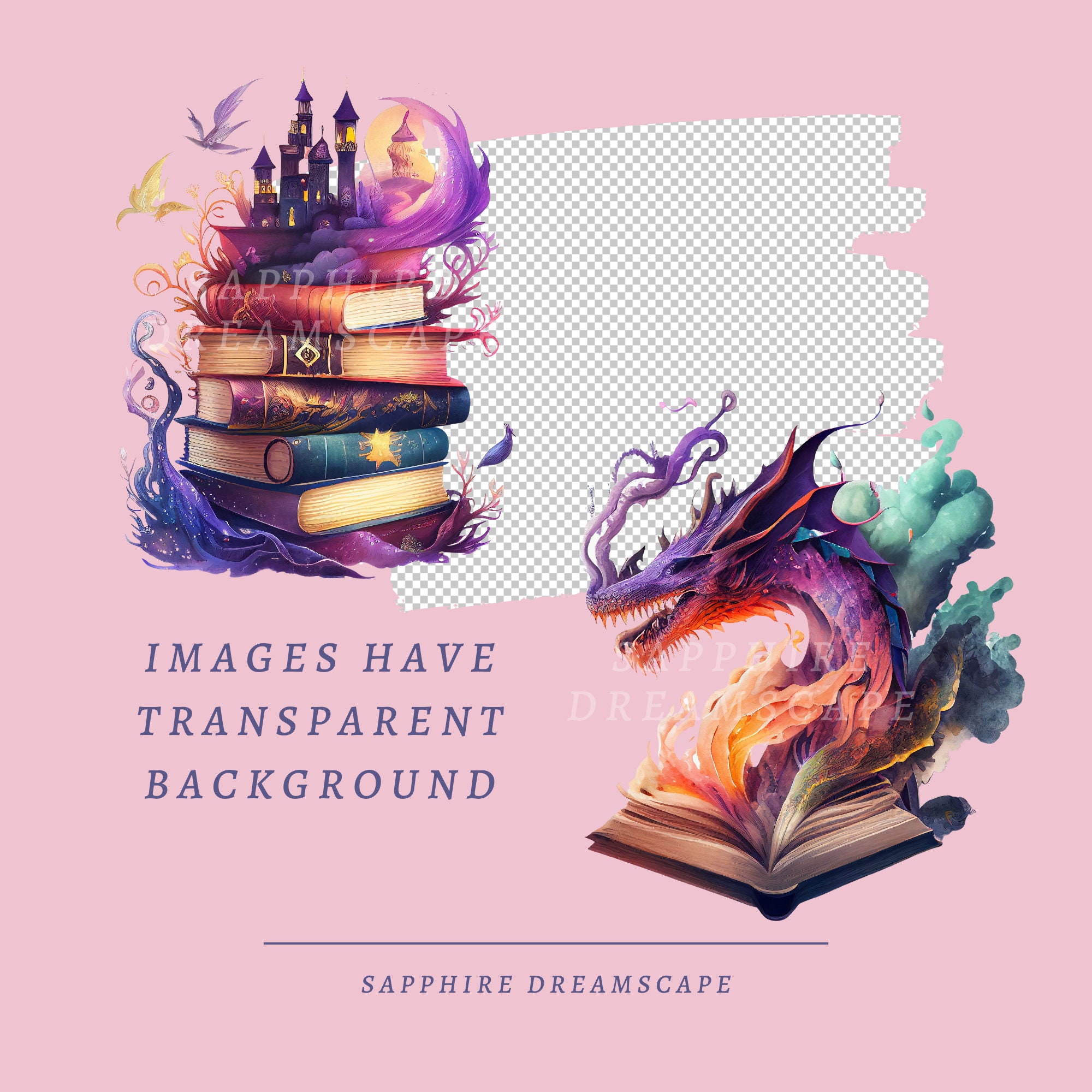 85 Fantasy Books Clipart Megapack High Quality Transparent - Etsy