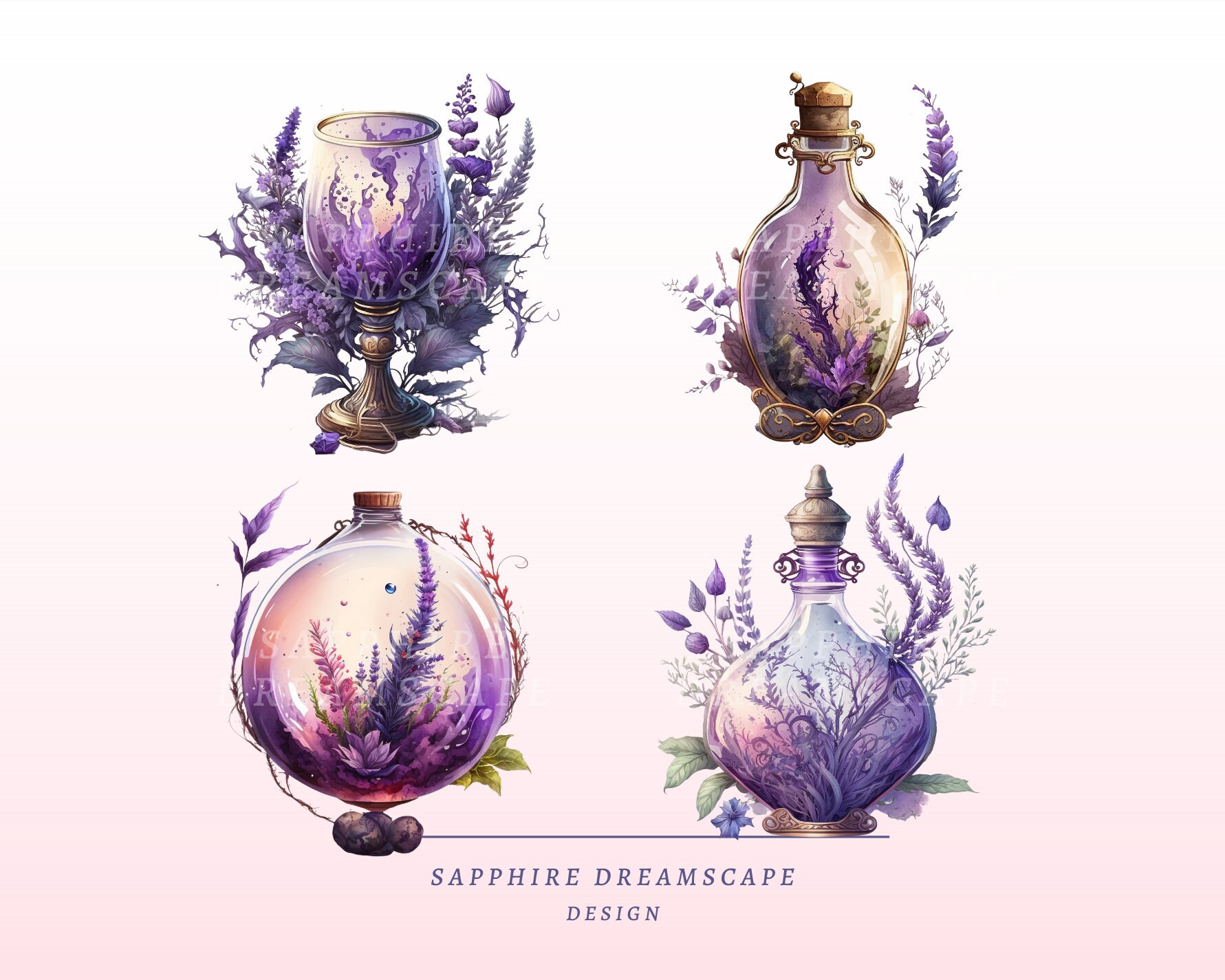 20 Lavender Potions Clipart High Quality Transparent Pngs - Etsy
