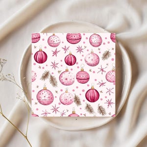 Pink Christmas Digital Paper, Gift Wrap Decoration, High Quality Jpgs ...