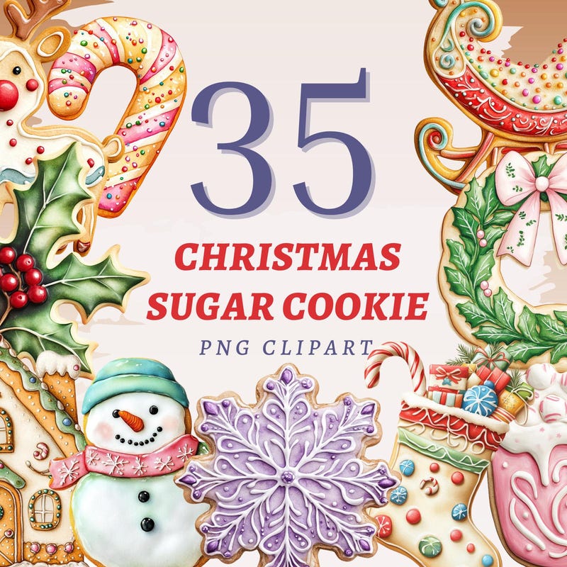 Sugar Cookie Clipart - Etsy