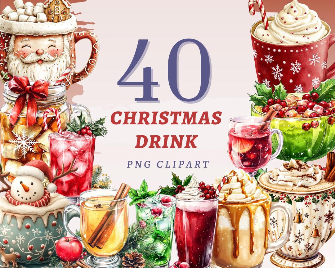 40 Christmas Drinks Clipart, High Quality Transparent Pngs, Instant ...
